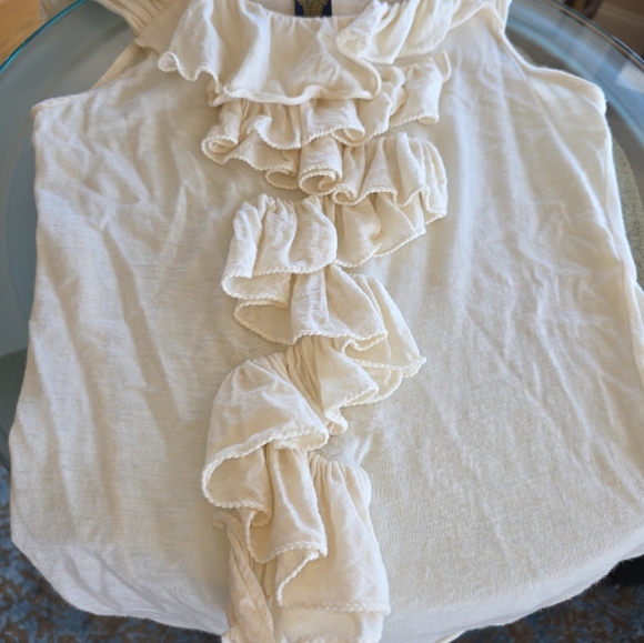 Ralph Lauren | Tops | Ralph Lauren Rugby Wool Ruffle Trim Sleeveless ...